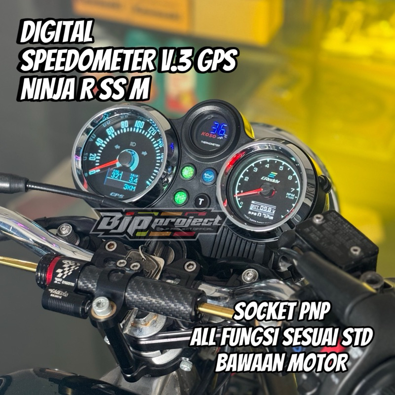 Jual SPEEDOMETER SPIDOMETER DIGITAL NINJA R SS V.3 GPS BJP PROJECT ...