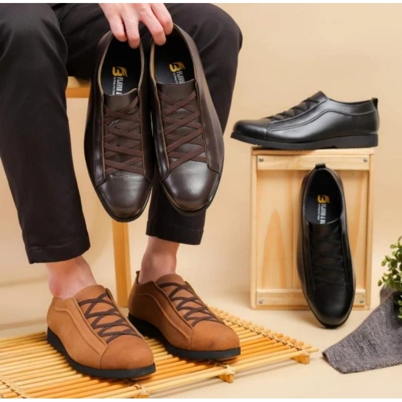 Jual sepatu pantofel slip on sepatu kulit asli pria sepatu kantor pria ...