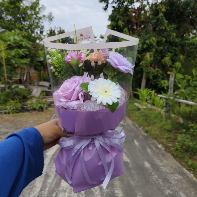 Jual buket bunga Korean style tinggi kurang lebih 30 cm | Shopee Indonesia