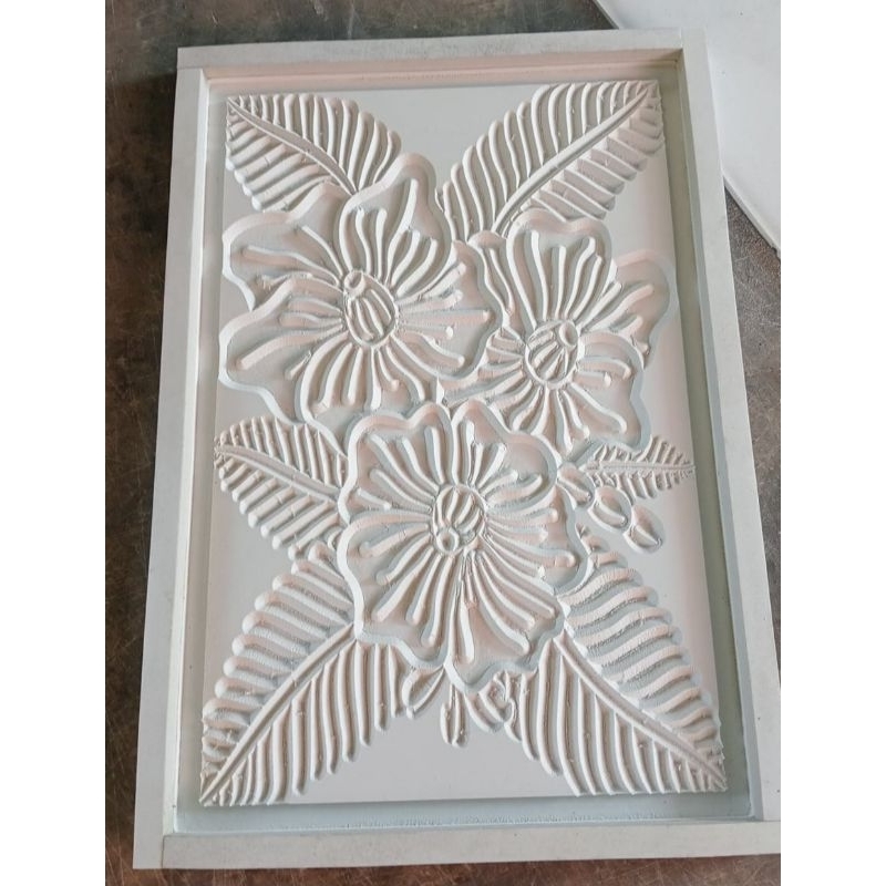 Jual cetakan ornamen dinding masif 30x60cm bahan spon eva diukir dengan ...
