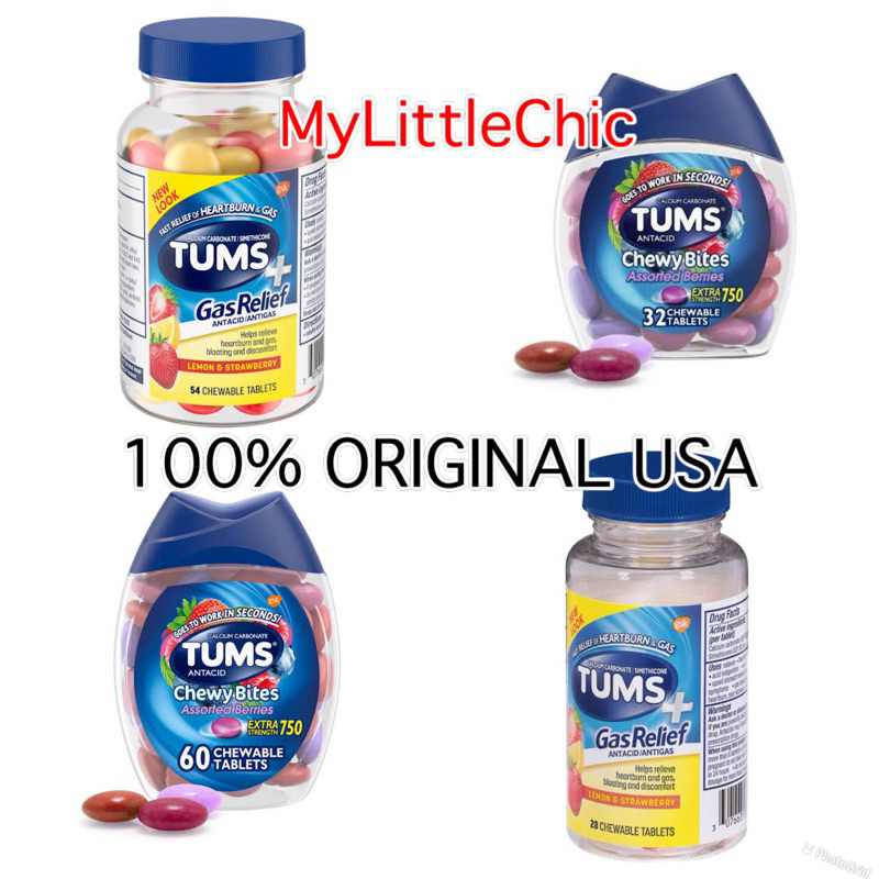 Jual TUMS Chewy Bites Anta Cid Gas Berries Lemon Chewable | Shopee ...