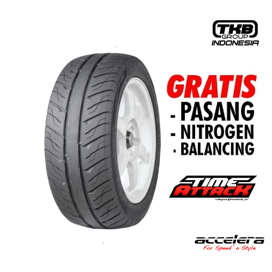 Jual BAN MOBIL TUBLES SEMI SLICK MERK ACCELERA 351 SPORT GD 195 50 R15 ...