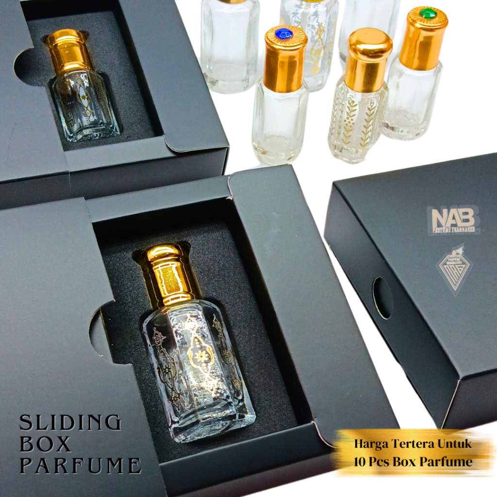 Jual 10 PCS - BOX PARFUM SLIDING / 10-PCS MEWAH BOTOL TOLA ROLL ON ...