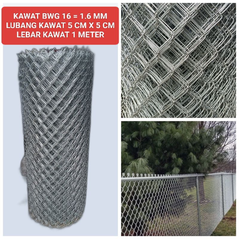 Jual Kawat Pagar Harmonika Galvanis Lebar 100 cm Per Roll Isi 25 Meter ...