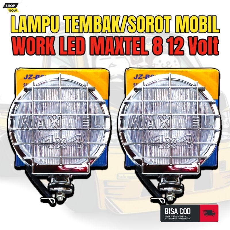 Jual Lampu Tembak Sorot Led Maxtel Mobil Super Terang 12 Volt | Shopee ...