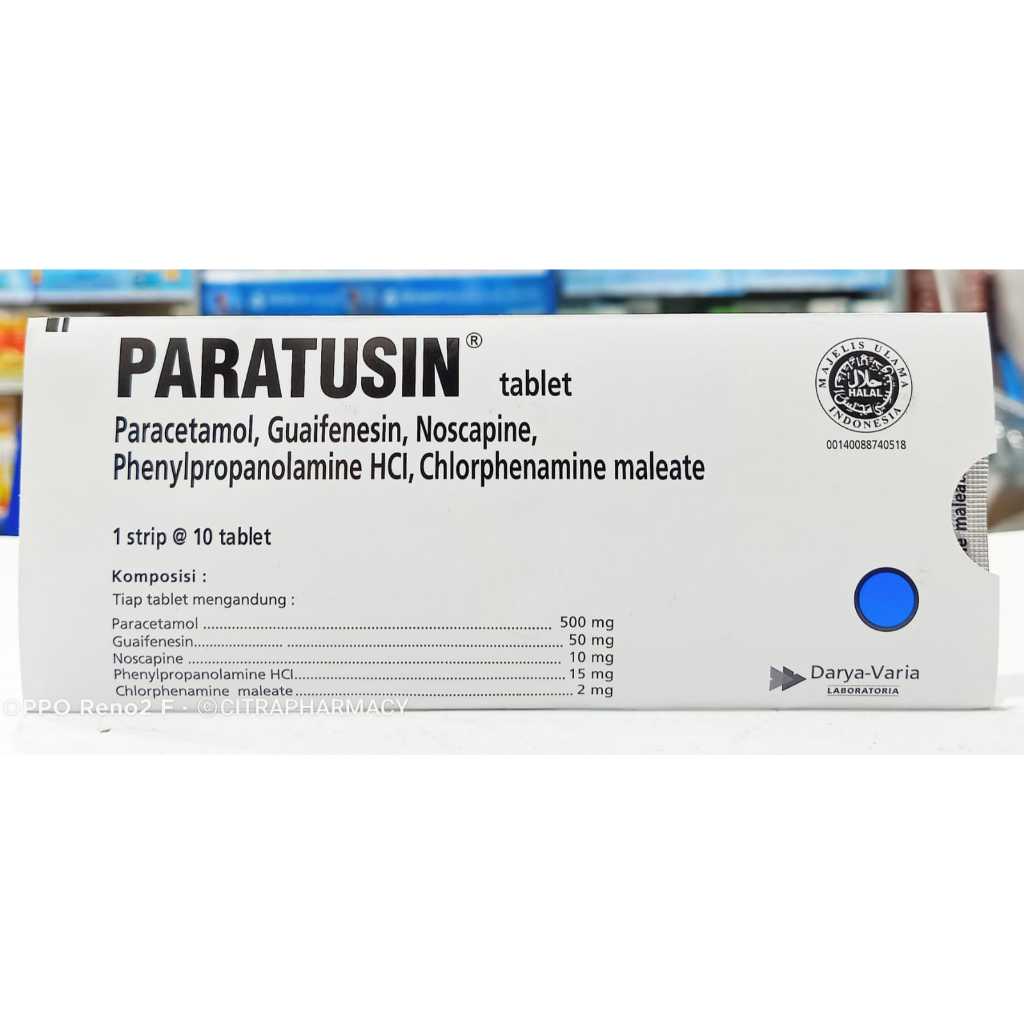 Jual Paratusin Tablet 𝟏 𝐒𝐓𝐑𝐈𝐏 𝐈𝐒𝐈 𝟏𝟎 𝐓𝐀𝐁𝐋𝐄𝐓 - Obat Batul Pilek Demam ...
