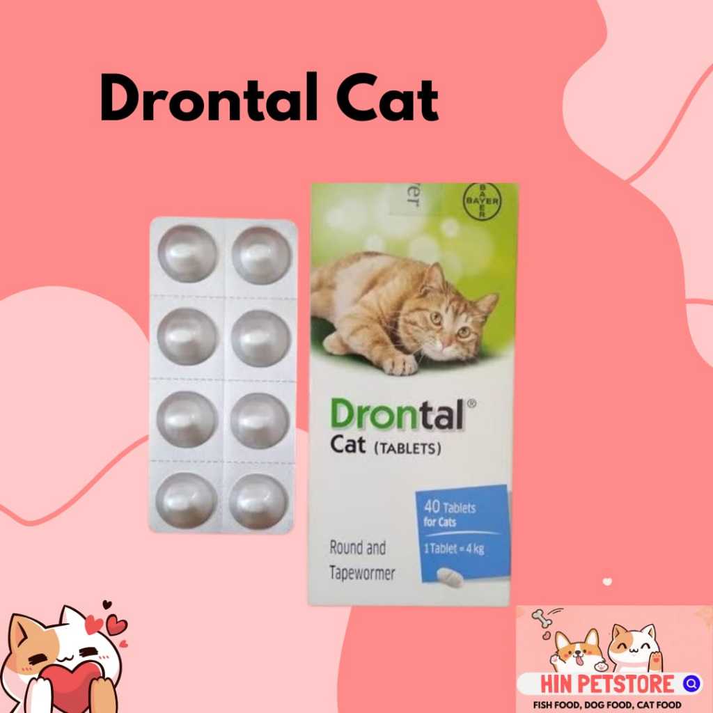 Jual Drontal Cat Obat Cacing Kucing (Per 1 Tablet) | Shopee Indonesia