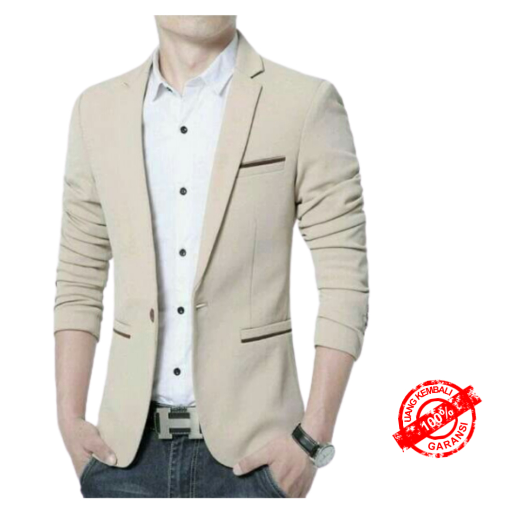 Jual Jas pria modern style buat kuliah wisuda nikah Blazer slimfit ...