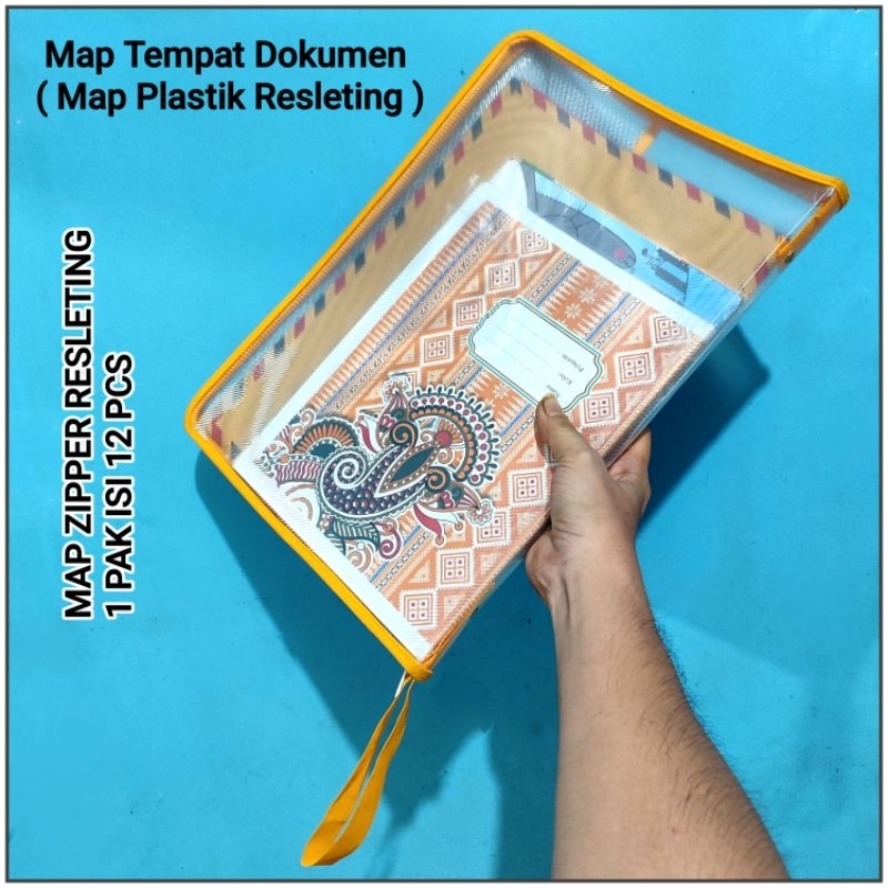 Jual 1 Pak Map Zipper Resleting Plastik ( 5 PILIHAN WARNA ) | Shopee ...