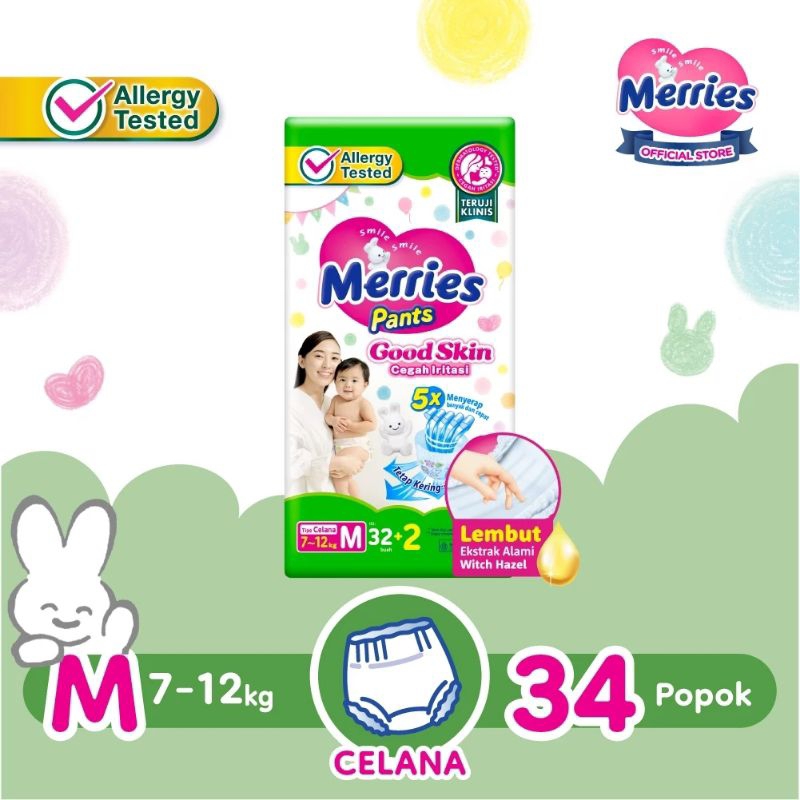 Jual Merries Pants M32+2 L28+2 dan varian tanpa plus M32 L28 XL26 ...