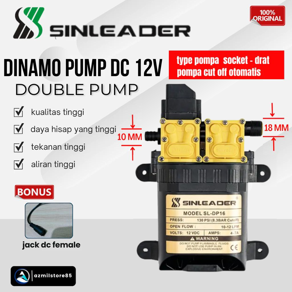 Jual DINAMO PUMP DUAL PUMP SINLEADER SL - DP16 / SL - DP24-4949J(AZ) DINAMO POMPA DC 12V ...