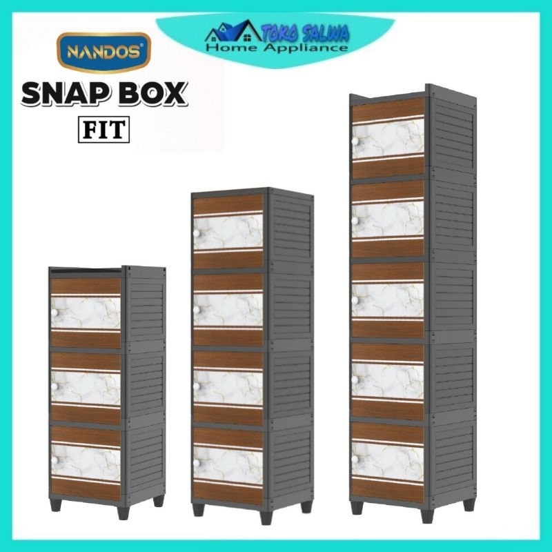 Jual [NANDOS] Lemari Plastik Lemari Pakaian Minimalis Snap box Fit/Lemari kabinet knock down ...