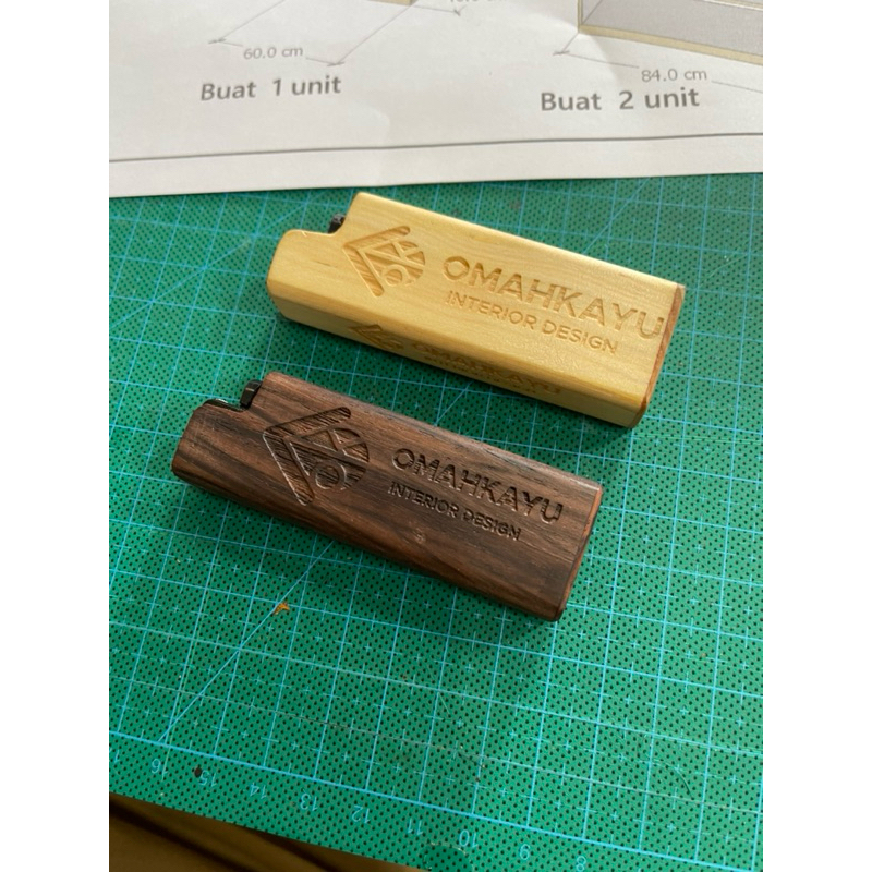 Jual Cover Korek Api Gas bahan Kayu Unik Keren Model Criket bisa Custom ...