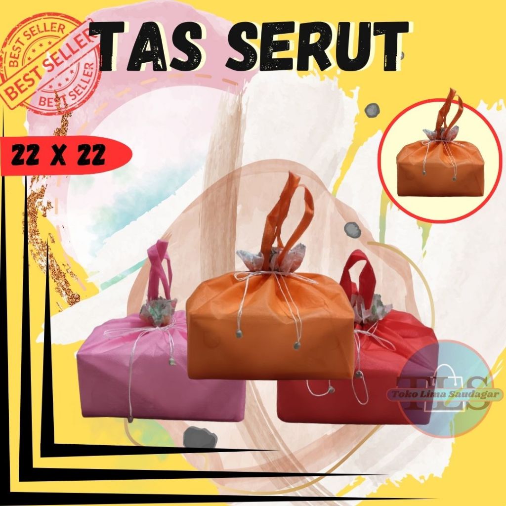 Jual hampers tas serut box nasi/snack uk 22x22 LUSINAN isi (12pcs) | Shopee Indonesia