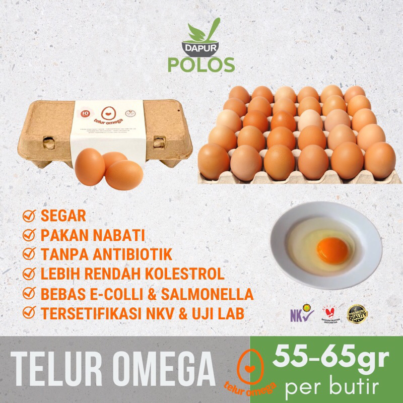 Jual Telur Ayam Omega Segar 10 dan 30 Butir | Shopee Indonesia