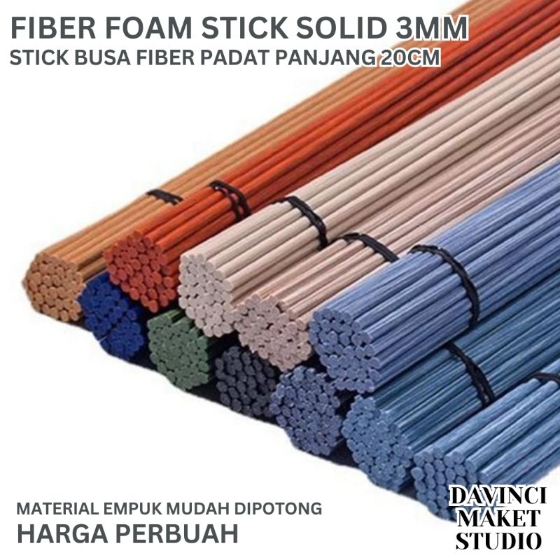Jual Fiber Foam Stick Round Solid - Pipa Busa Fiber Empuk Bulat Padat ...