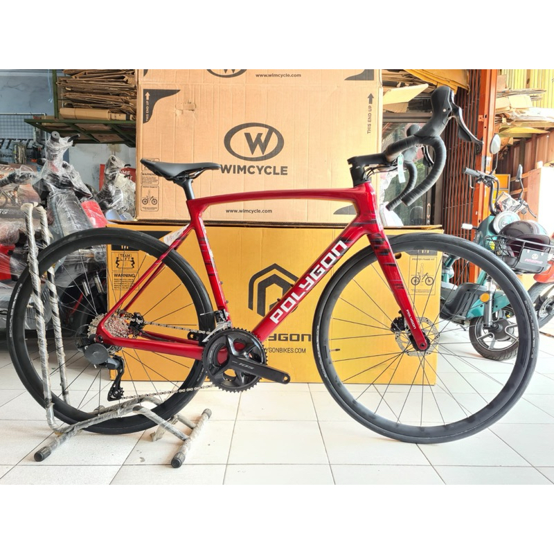 Jual Sepeda Road Bike POLYGON STRATTOS S7D RED 2024 2 x 12 speed ...