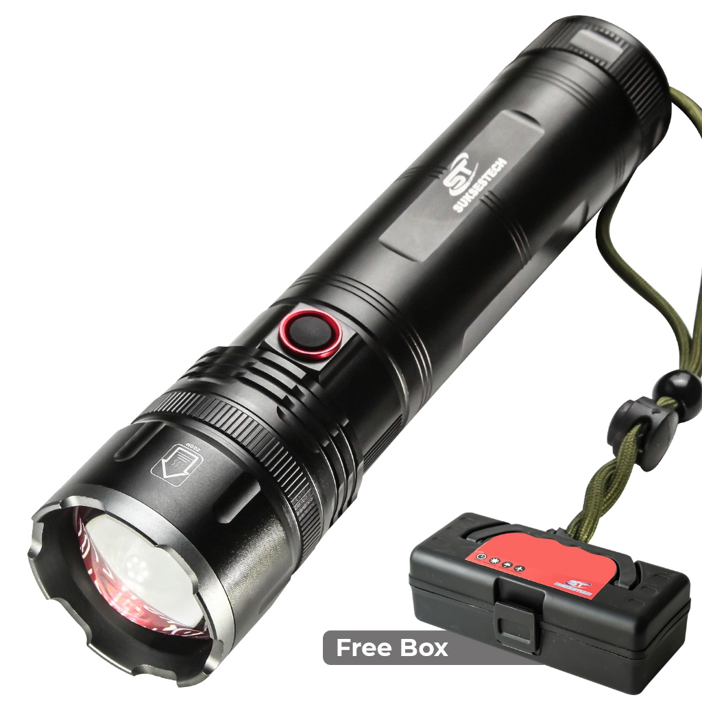 Jual Suksestech Senter Cas Zoom In Out Aluminium 2000 Lumens 5 Mode ...
