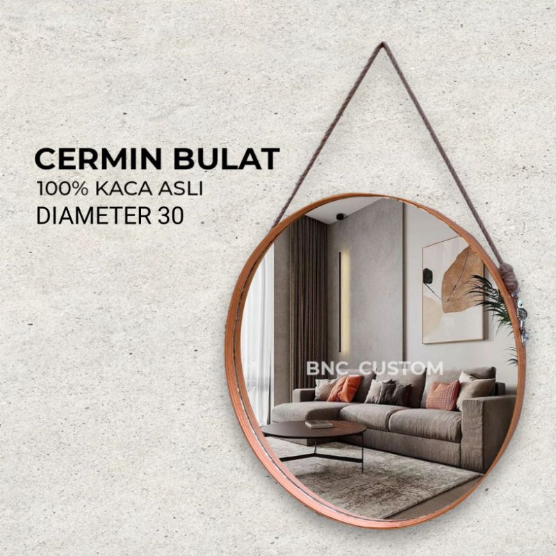 Jual Cermin Bulat Aesthetic D30cm /Cermin Dinding / Cermin bulat ...