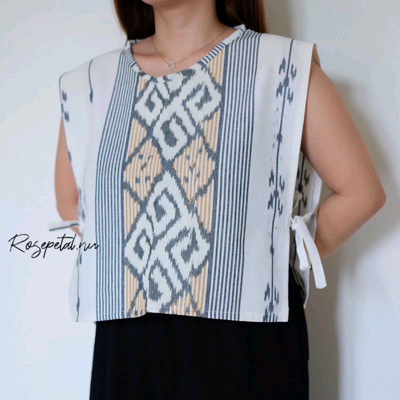 Jual Ginza Vest Simple No Tille / Outer vest rompi tenun tribal / rompi ...