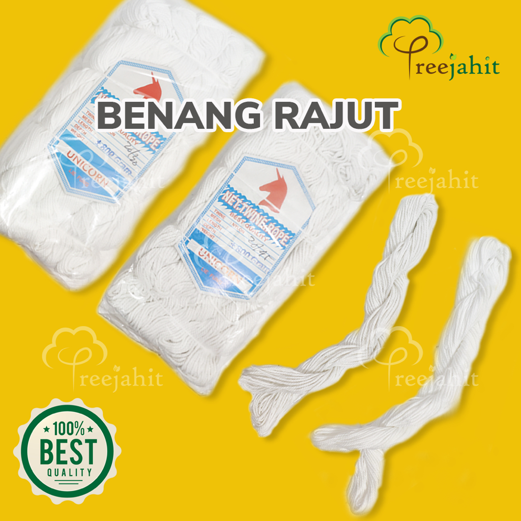 Jual Benang Jala / Benang Taplak / Benang Rajut Putih Unicorn 1 Bks ...