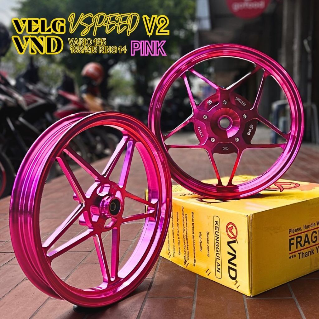Jual Velg VND V Speed Gen2 Vario125 150 Lama Baru Gen 2 Bintang Ring 14 17 ukuran 185/215 Pink ...