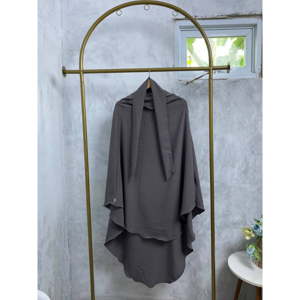 Jual Ziyah.Id - French Khimar Cadar Wanita Series Hitam Jet Black Jumbo ...