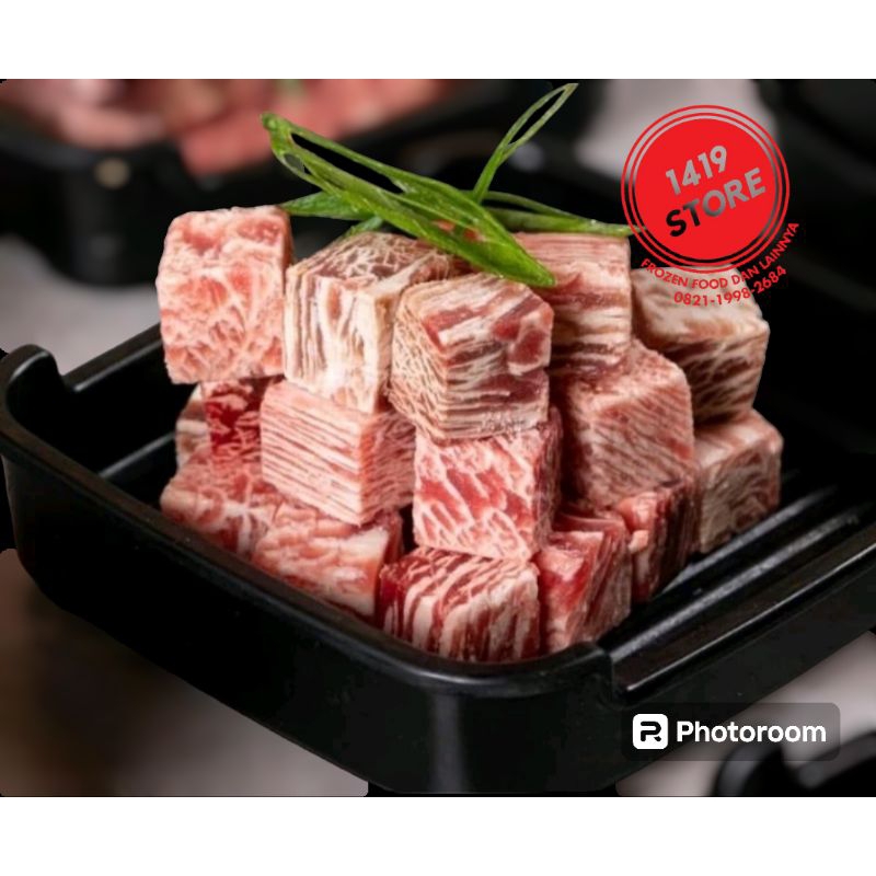 Jual Wagyu Saikoro Meltique Beef Cubes Daging Sapi Kotak Dadu 500 gr ...
