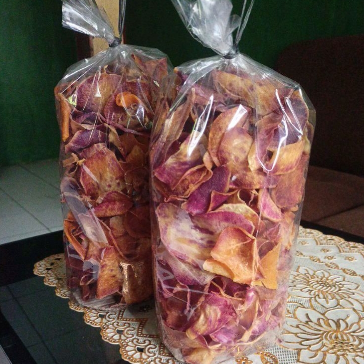 Jual keripik ubi ungu campur 250 g, keripik ubi manis, camilan keripik ubi ungu campur | Shopee ...