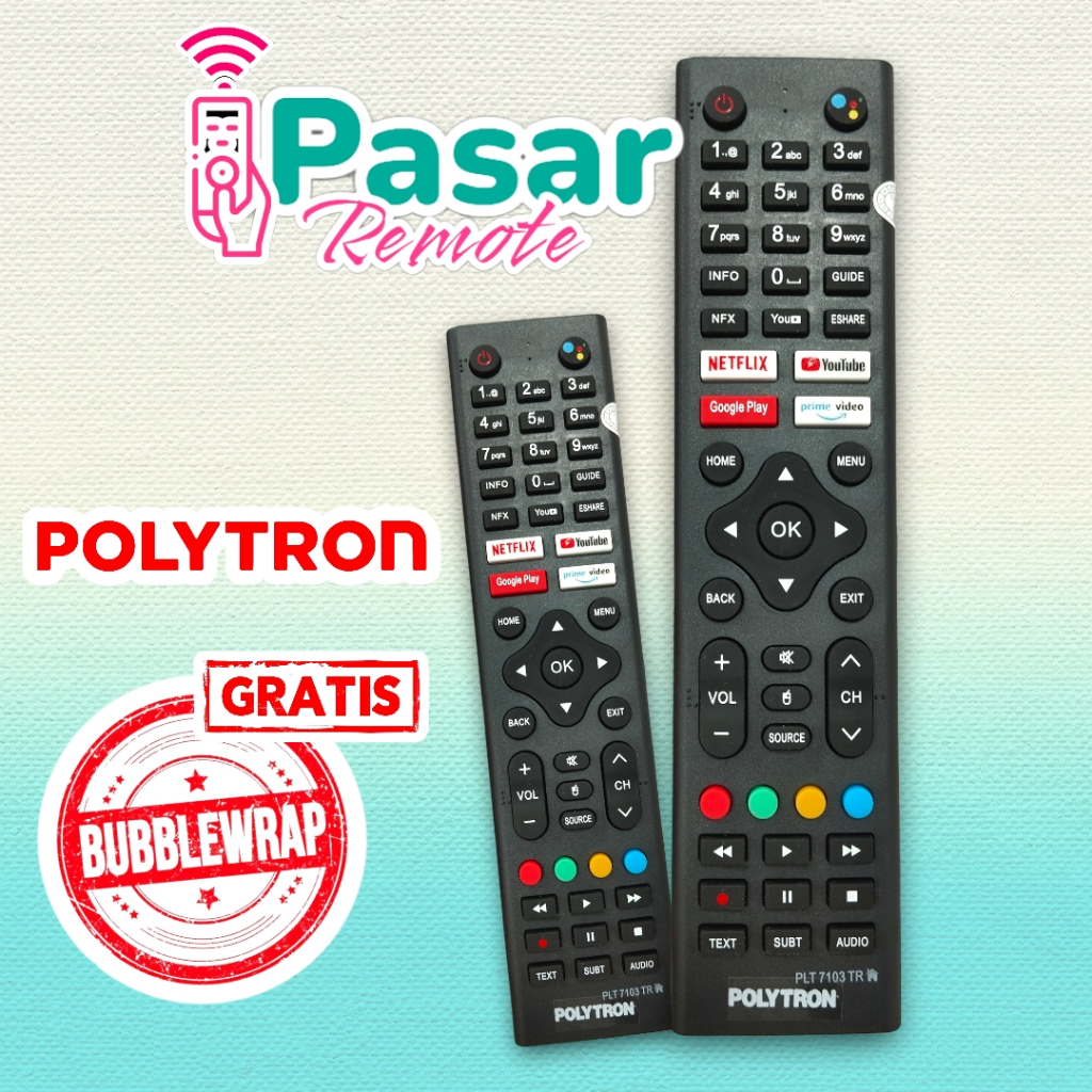 Jual REMOTE TV POLYTRON SMART ANDROID | Shopee Indonesia