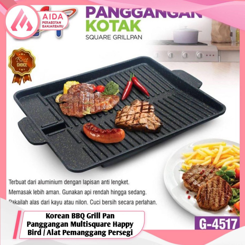 Jual Korean Grill Nagako / Alat Panggang Barbeque Persegi / Korean BBQ ...