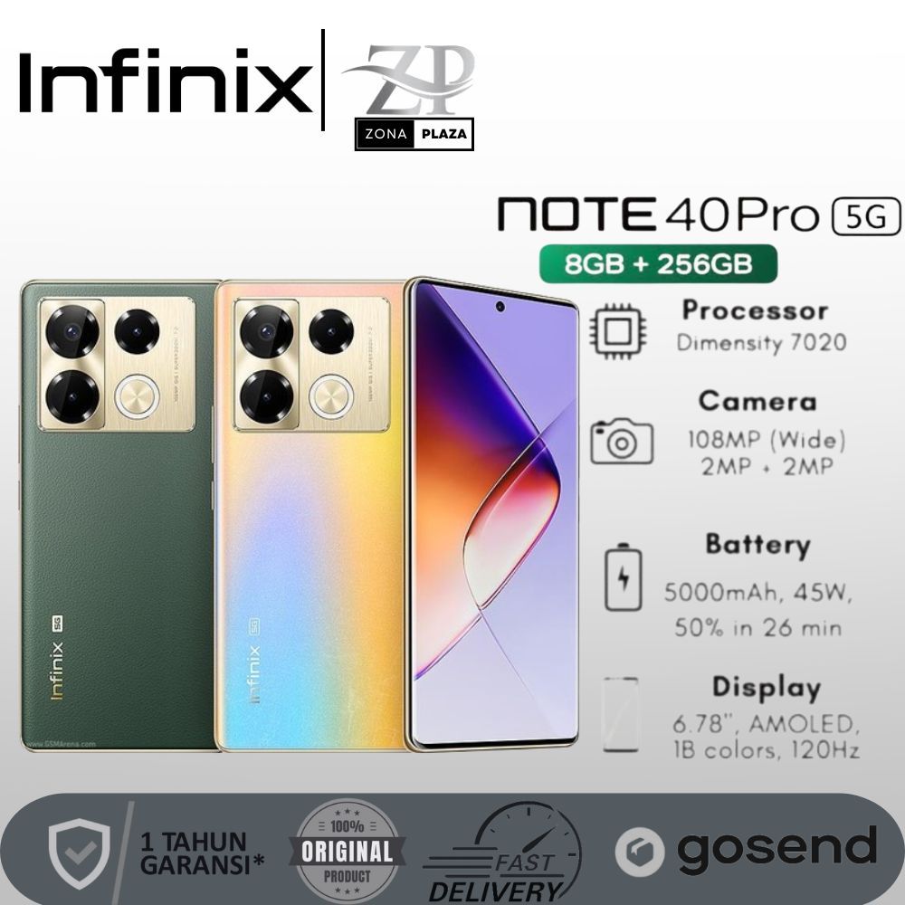 Jual Infinix Note 40 Pro 5G 8/256GB Dimensity 7020 AMOLED 120Hz Garansi Resmi Infinix Indonesia ...