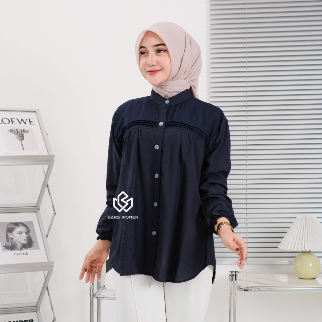 Jual BARSWOMEN Luna Shirt Baju Atasan Wanita Terbaru Blouse Korean ...
