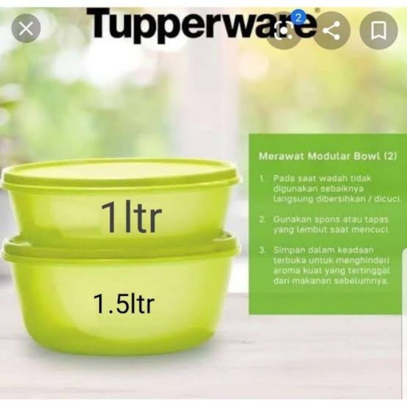 Jual Tupperware Paket Modular Bowl 1+1.5 Liter PROMO MURAH Original ...