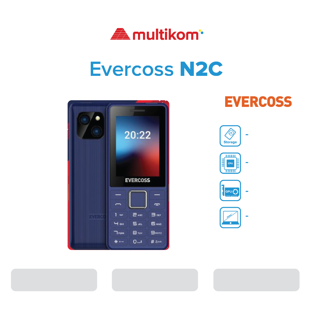 Jual HANDPHONE EVERCOSS N2C BLACK,BLUE & GREY | Shopee Indonesia