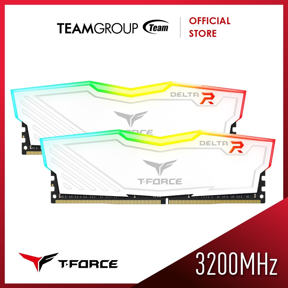 Jual Team Memory Delta Tforce RGB 2x16GB PC 3200 DDR4 White | Shopee ...