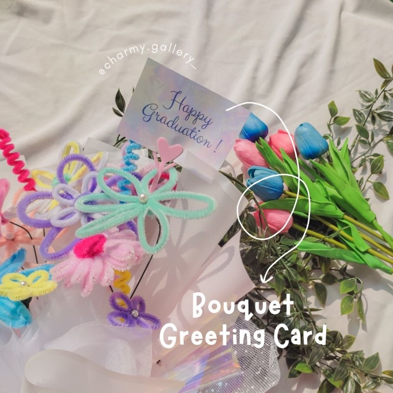 Jual Bouquet Greeting Card - Charmy Gallery, kartu ucapan buket, happy ...