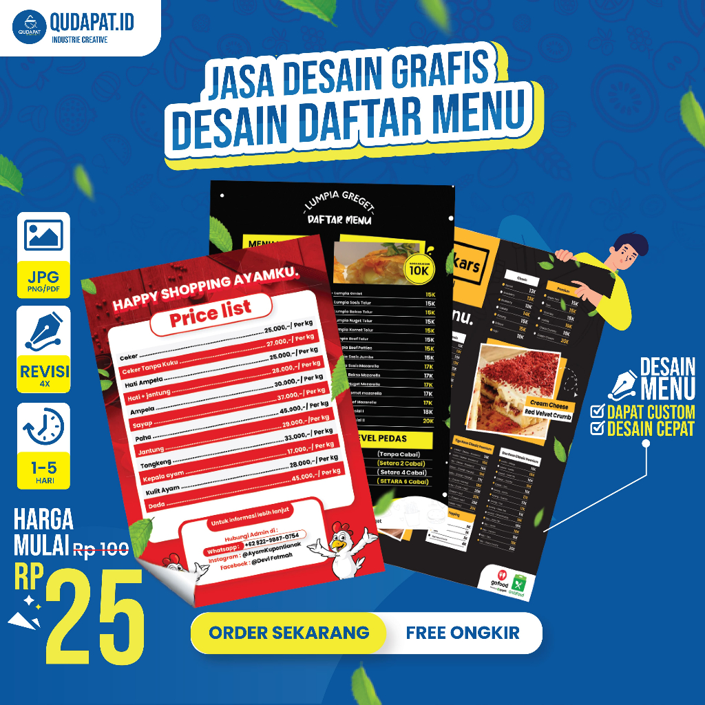 Jual Desain Daftar Menu | Jasa Desain Daftar Menu untuk para UMKM ...