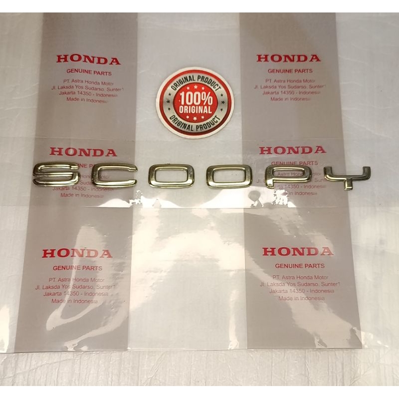 Jual emblem logo scoopy k2f warna gold 2019-2020 original | Shopee ...