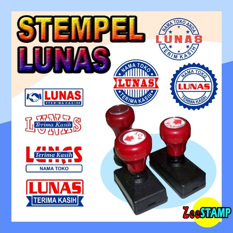 Jual STEMPEL LUNAS FLASH OTOMATIS | BULAT | OVAL | PERSEGI | Shopee Indonesia