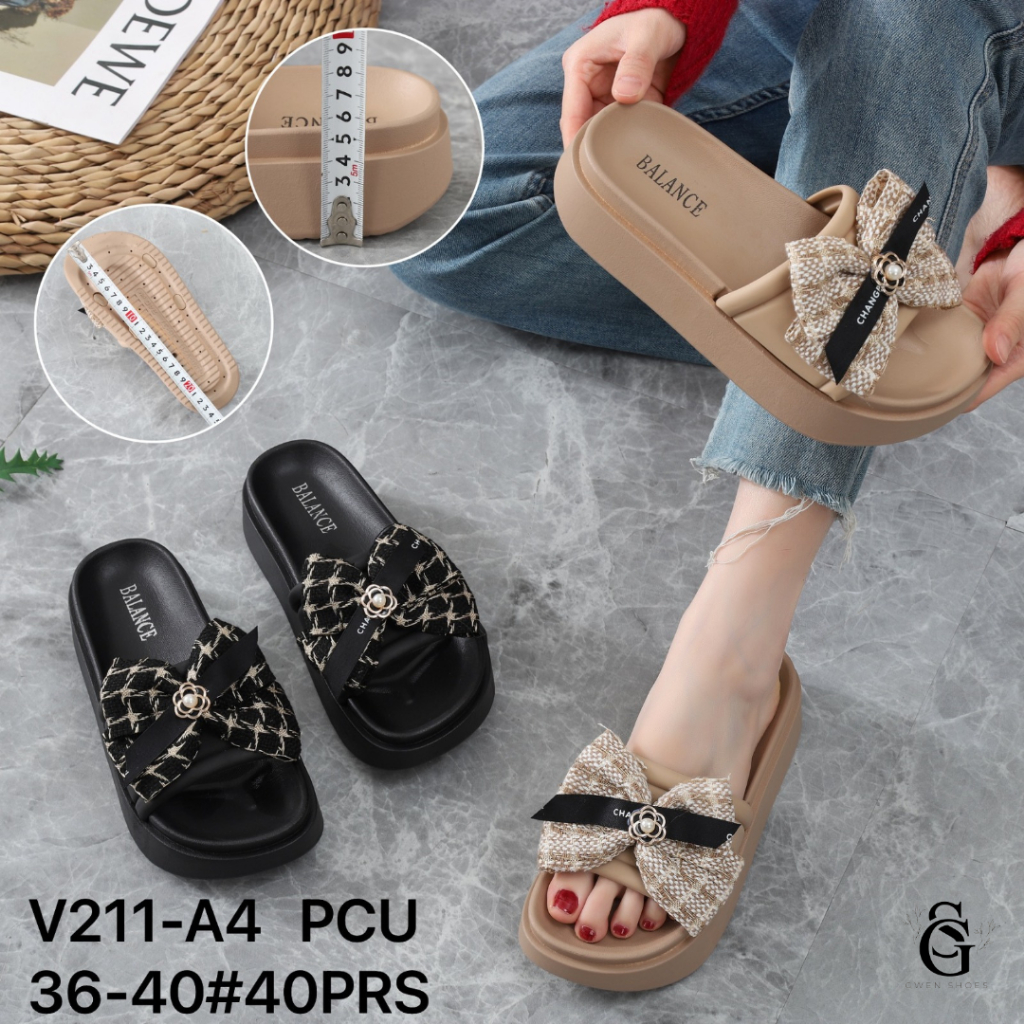 Jual Sandal Selop Wanita Karet Model Pita Besar / V211-a4 | Shopee ...