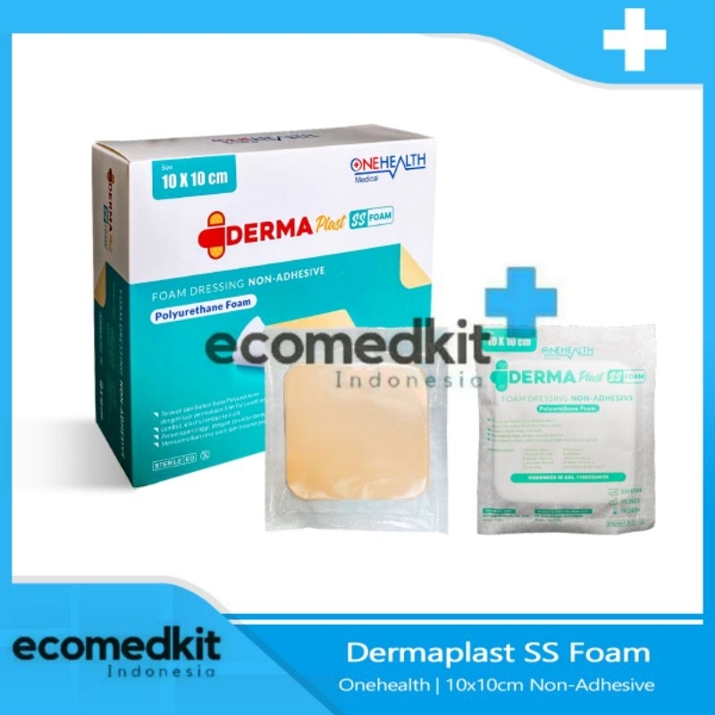 Jual Onehealth Dermaplast Foam Dressing 10x10cm | Busa Pembalut Luka ...