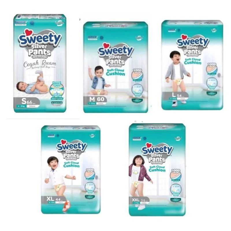 Jual SWEETY SILVER PANTS JUMBO PACK COMFORT POPOK CELANA BAYI BABY ...