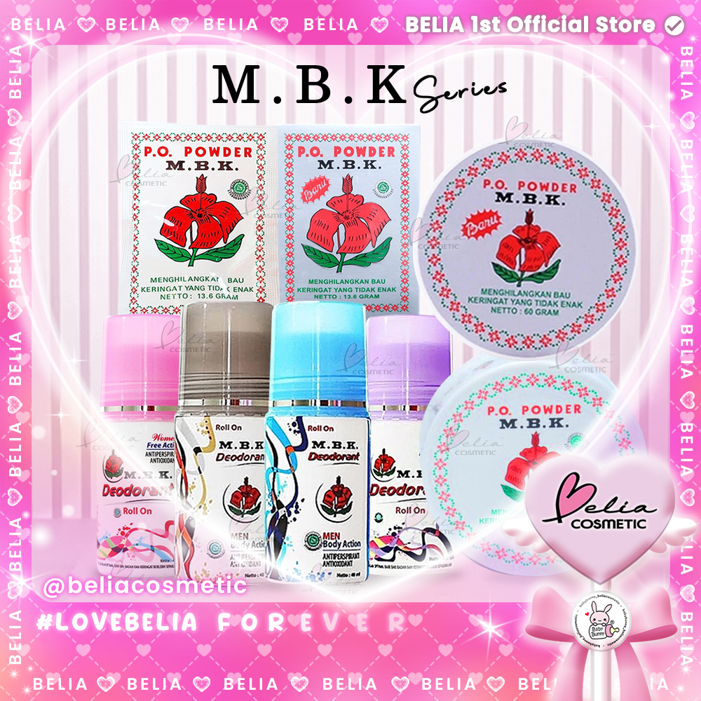 Jual BELIA M.B.K Series | Deodorant Roll On 40 ml | Bedak Jar Tint 60 Gr | Bedak Sachet 13.6 gr ...
