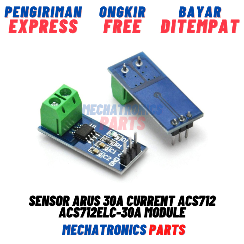 Jual SENSOR ARUS 30A CURRENT ACS712 ACS712ELC 30A MODULE | Shopee Indonesia