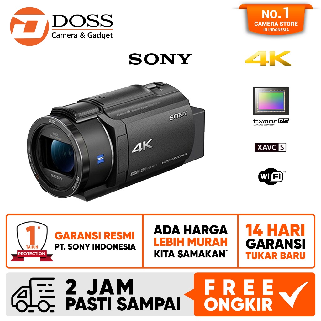 Jual Sony FDR-AX43A UHD 4K Handycam Camcorder | Shopee Indonesia