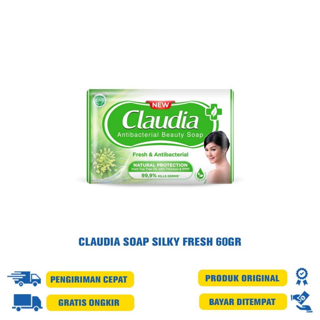 Jual CLAUDIA BAR SOAP/SABUN MANDI BATANG BIRU | HIJAU | PINK 60 GR ...