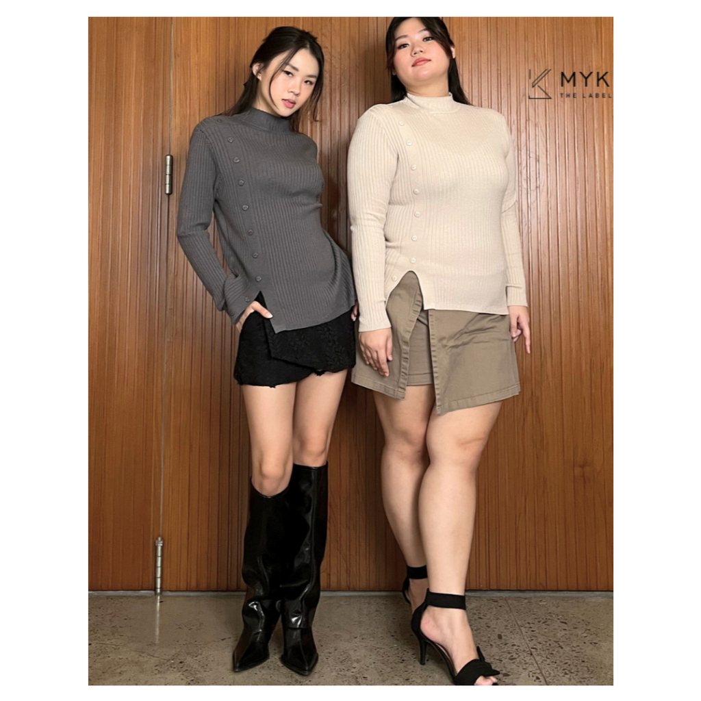 Jual MYK.TheLabel |Janice Long Sleeve Knit Top | Atasan wanita rajut tangan panjang | Sweater ...