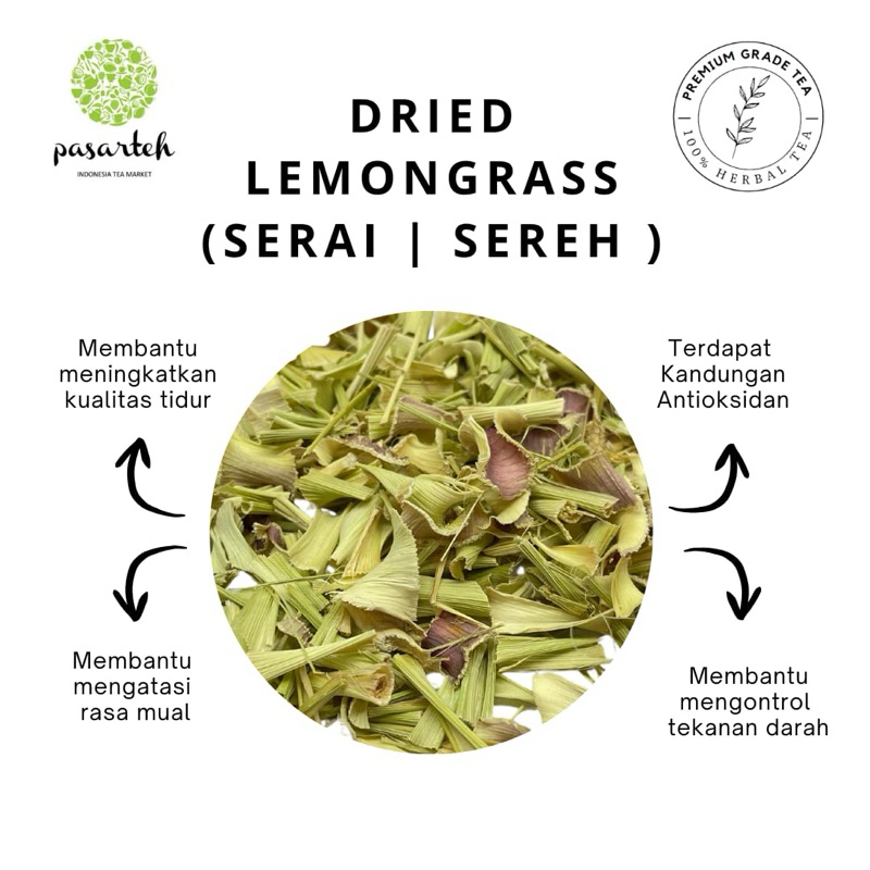 Jual [ pasarteh ] Dried Lemongrass Tea | Serai kering | Teh Sereh ...