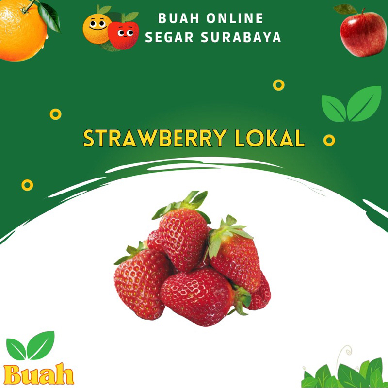 Jual Strawberry / Stroberi / Stoberi Lokal KECIL (250GR) TOKO BUAH ...